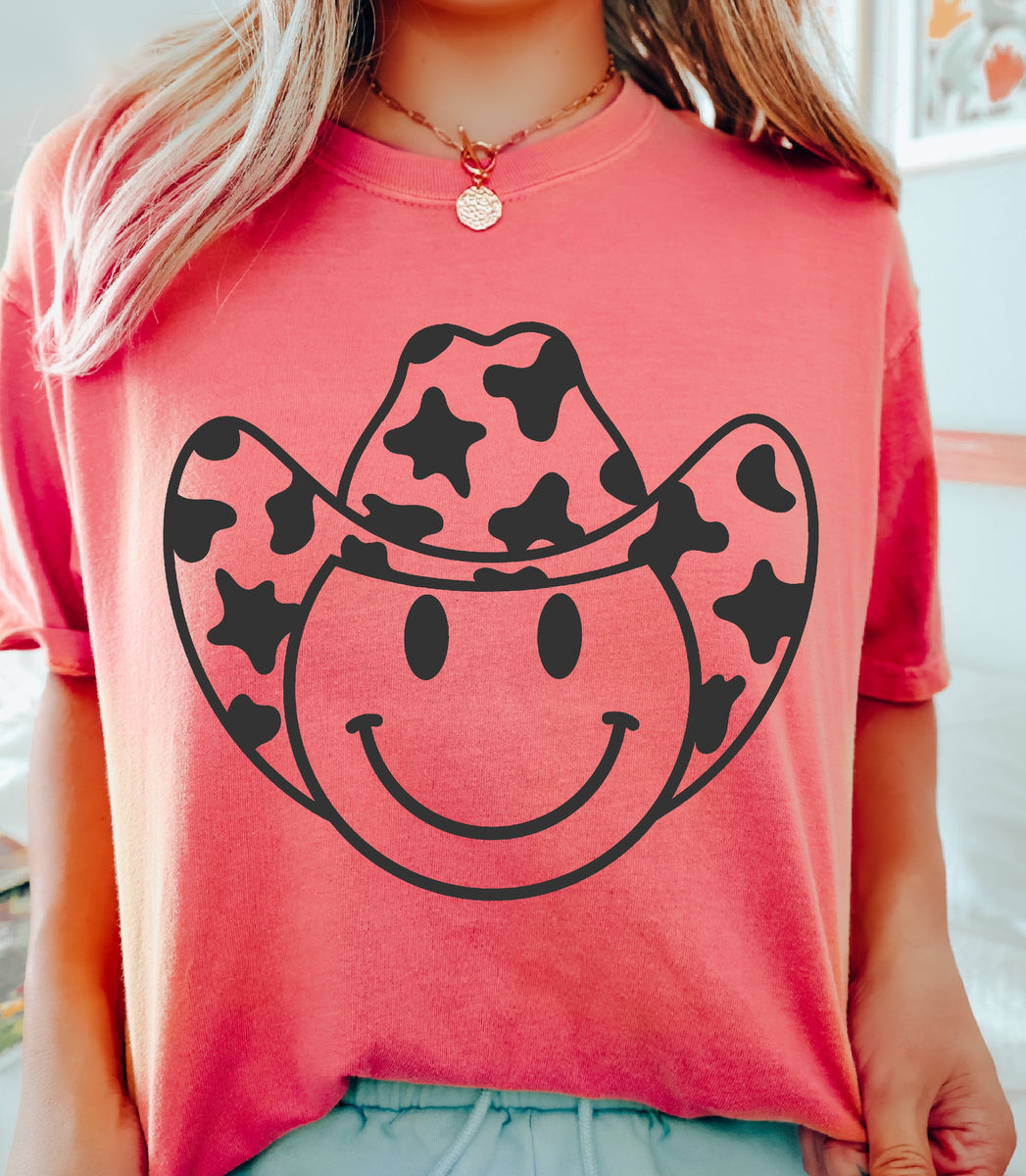 Cowprint Cowboy Smiley – The Mill Store
